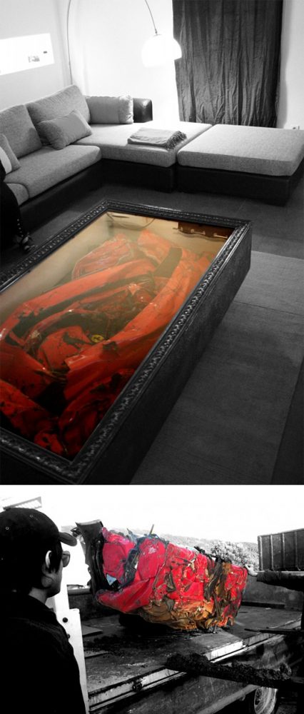 The Crashed Ferrari Coffee Table by Charly Molinelli | Daily design ...