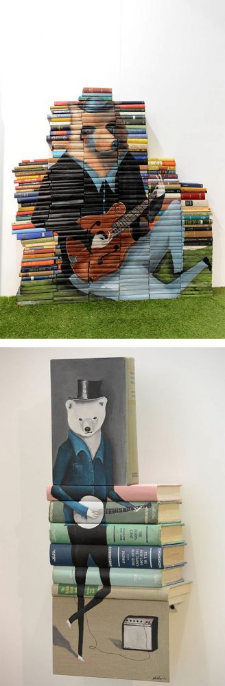 Painted Book Sculptures by Mike Stilkey | Daily design inspiration for ...