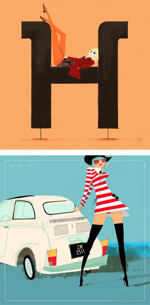 Illustrations by Simone Massoni | Daily design inspiration for ...