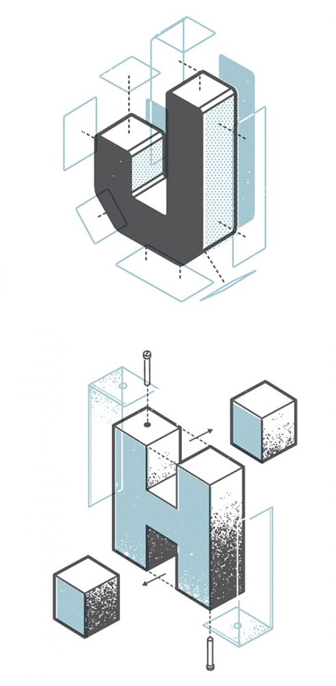 The Exploded Alphabet by Matt Stevens | Daily design inspiration for ...