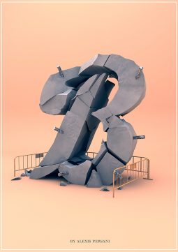 3D Typography by Alexis Persani | Daily design inspiration for ...