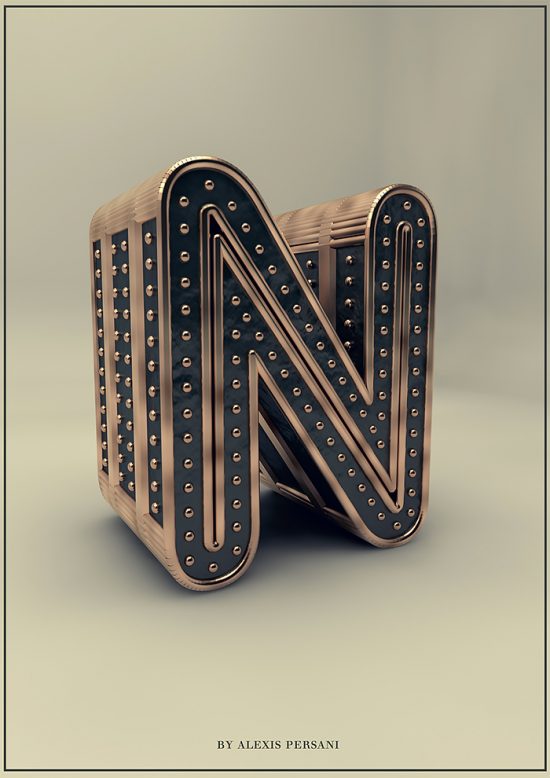 3D Typography by Alexis Persani | Daily design inspiration for ...