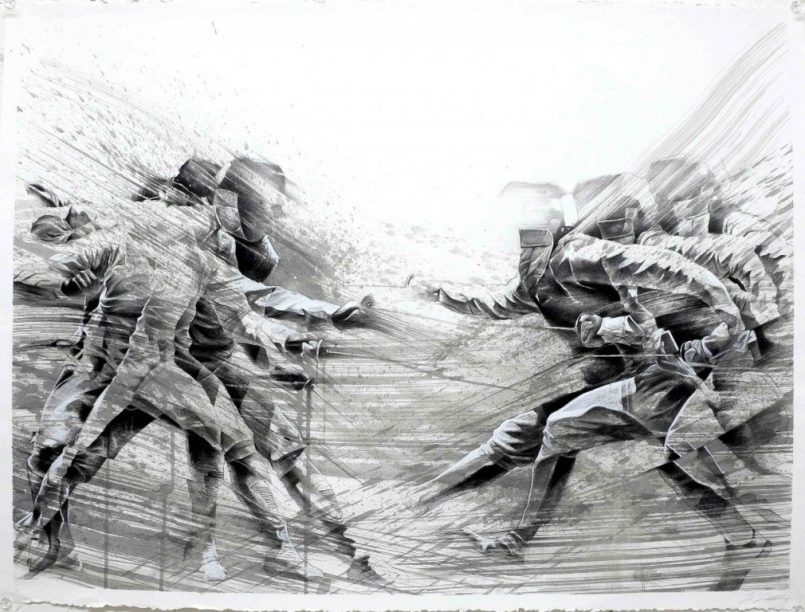 Fencing: Dynamic Paintings by Aaron Li-Hill | Daily design inspiration ...