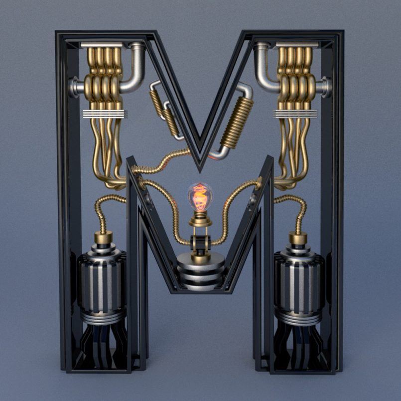 Electromechanical Type by Jose Carlos | Daily design inspiration for ...
