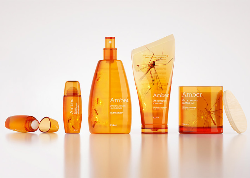 Amber Insect Repellent Packaging by Tanya Chursina | Daily design ...