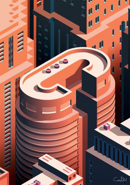 Typographic Illustrations by Coen Pohl | Daily design inspiration for ...