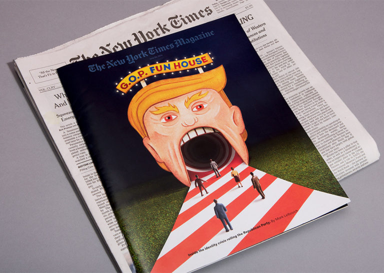 Donald Trump New York Times Cover by Sagmeister & Walsh | Daily design ...