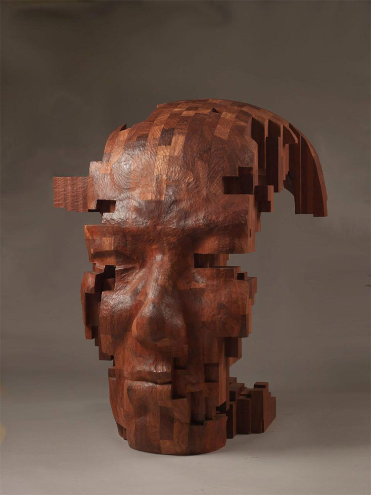 Dynamic Pixelated Wood Sculptures by Hsu Tung Han | Daily design ...