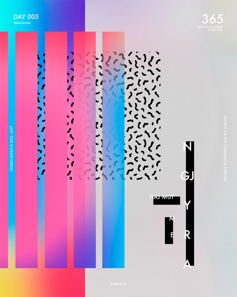 Baugasm by Vasjen Katro: One Poster a Day for 365 Days | Daily design ...