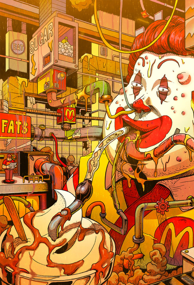 Supersize Them: Fast Food Illustrations by Mr. Misang | Daily design ...