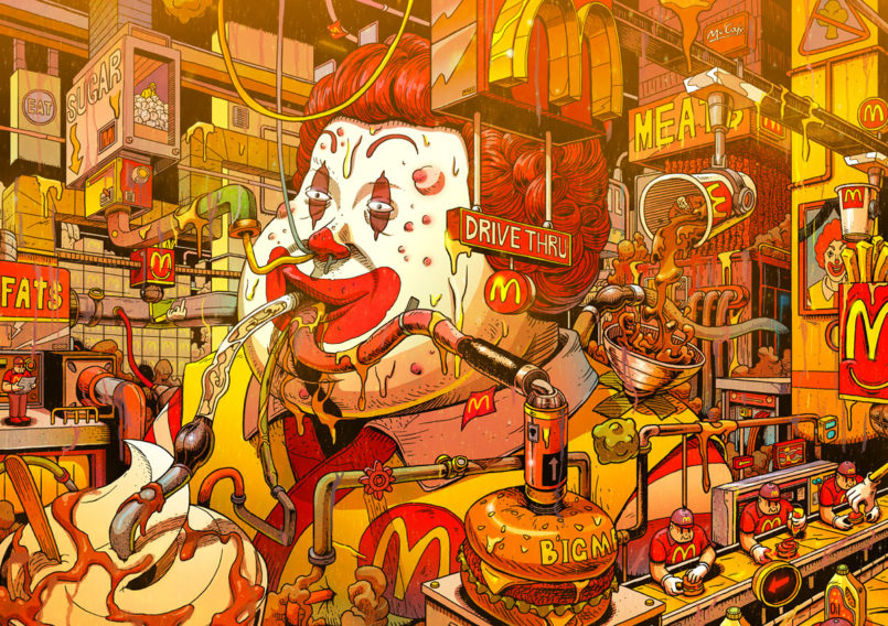 Supersize Them: Fast Food Illustrations by Mr. Misang | Daily design ...