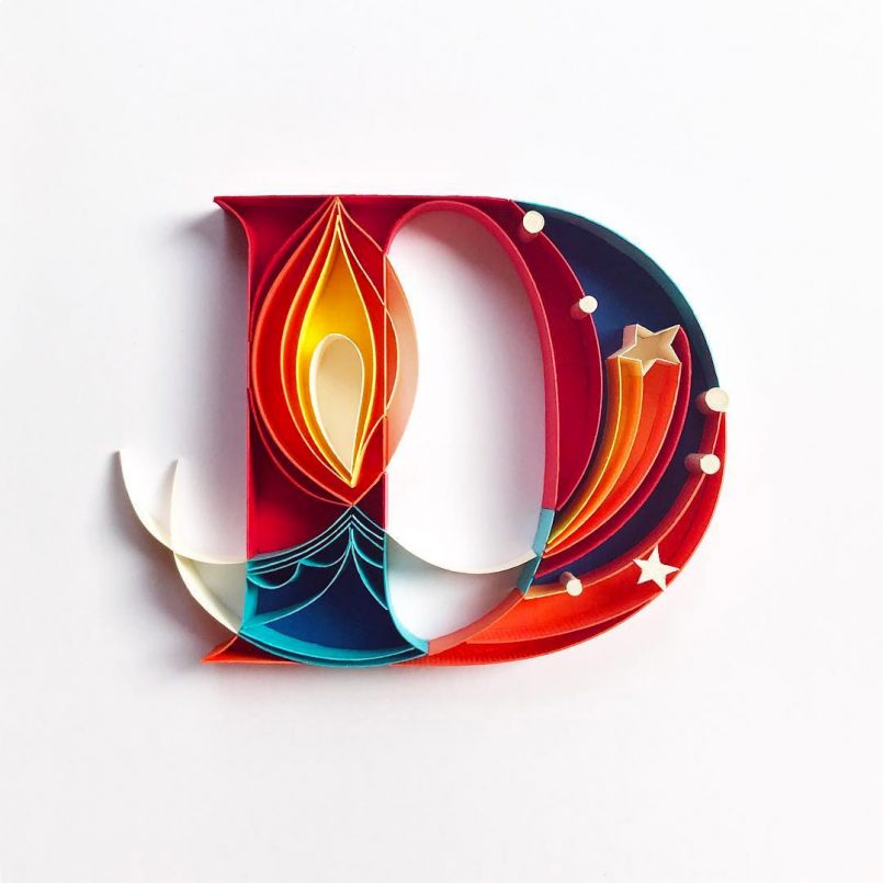 New Typographic Paper Artworks by Sabeena Karnik | Daily design ...