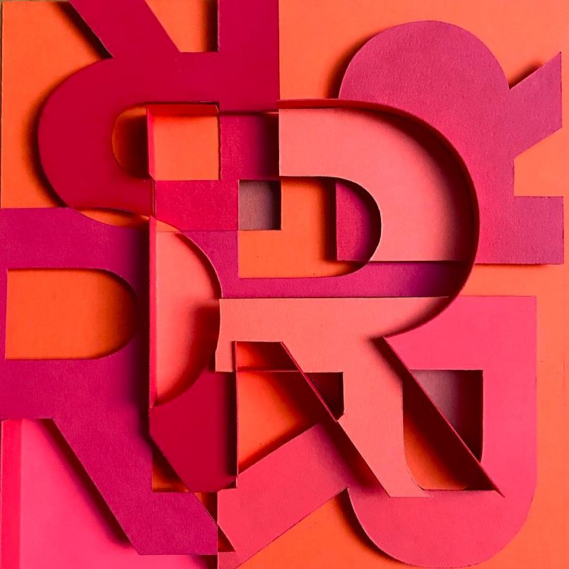New Typographic Paper Artworks by Sabeena Karnik | Daily design ...