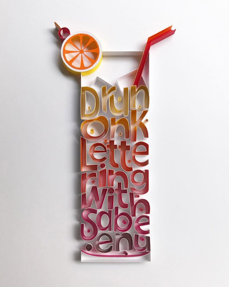 New Typographic Paper Artworks by Sabeena Karnik | Daily design ...