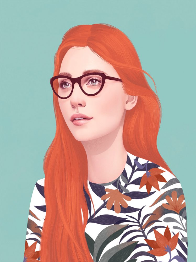 Illustrated Portraits by Mercedes deBellard | Daily design inspiration ...