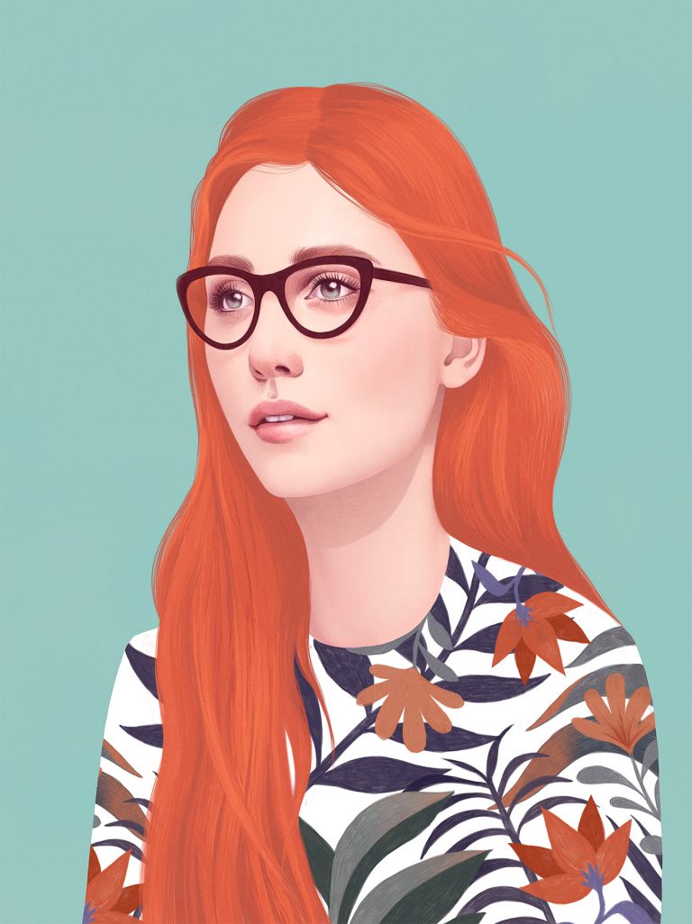Illustrated Portraits by Mercedes deBellard | Daily design inspiration ...