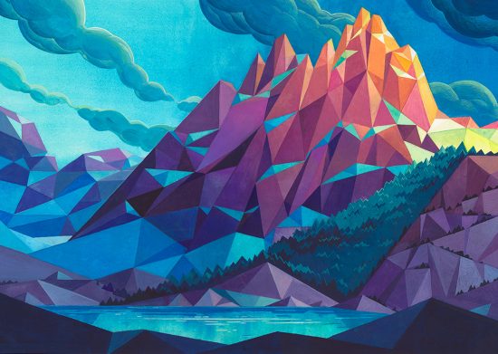 Polygonal Landscape Paintings by Laura Bifano | Daily design ...