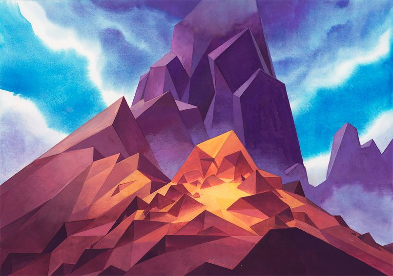 Polygonal Landscape Paintings by Laura Bifano | Daily design ...