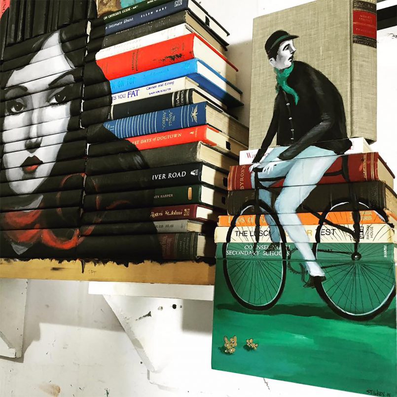 More Stacked Book Artworks by Mike Stilkey | Daily design inspiration ...