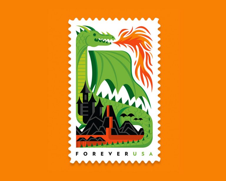 Dragon Stamps: Illustrations & Design by Invisible Creature | Daily ...