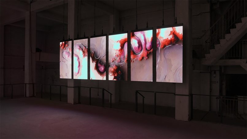 Meandering River: Digital Art Installation by Onformative | Daily ...