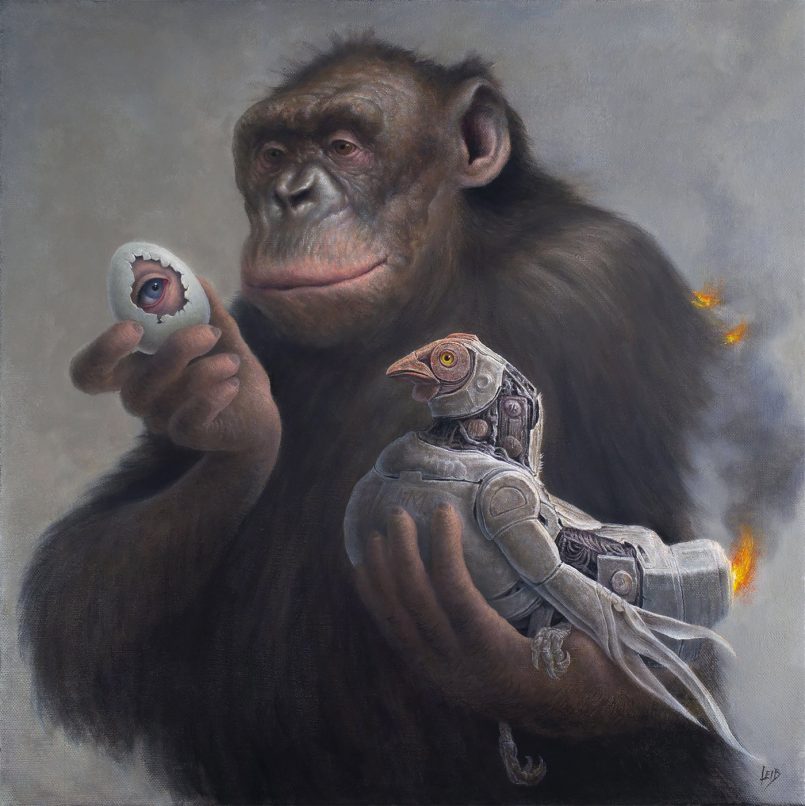 Primates & Astronauts: Paintings by Chris Leib | Daily design ...
