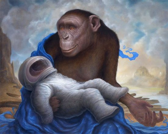 Primates & Astronauts: Paintings by Chris Leib | Daily design ...