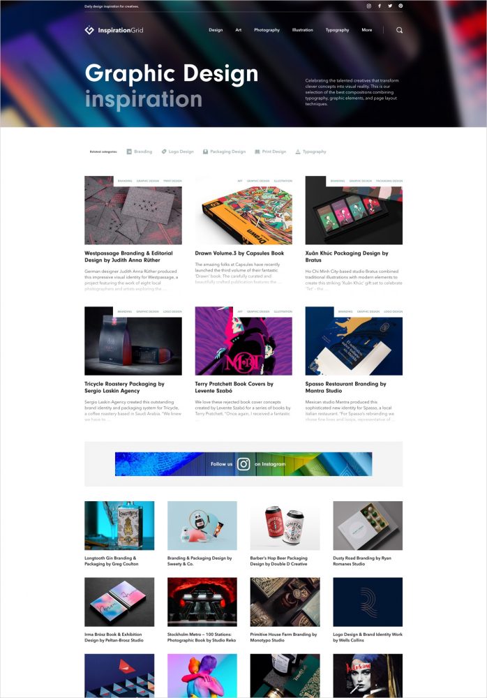 The new Inspiration Grid is here! | Daily design inspiration for ...