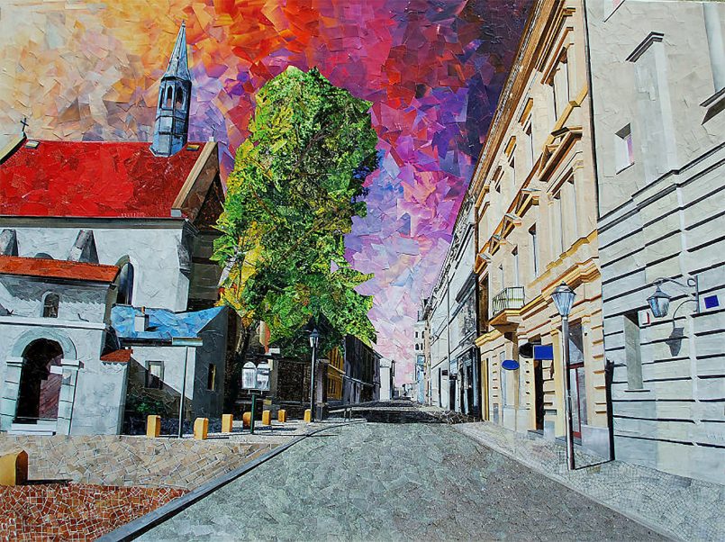 Paper Cityscapes: Collage Paintings by Albin Talik | Daily design ...