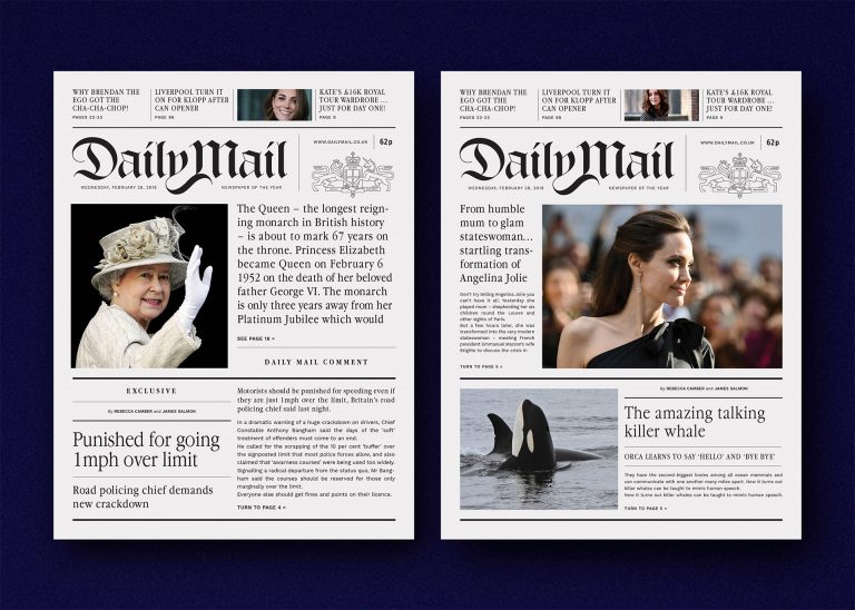 Daily Mail Rebranding Concept by Miklós Kiss | Daily design inspiration ...