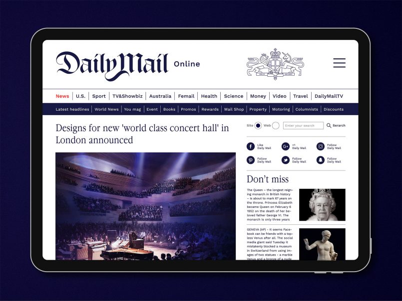 Daily Mail Rebranding Concept by Miklós Kiss | Daily design inspiration ...