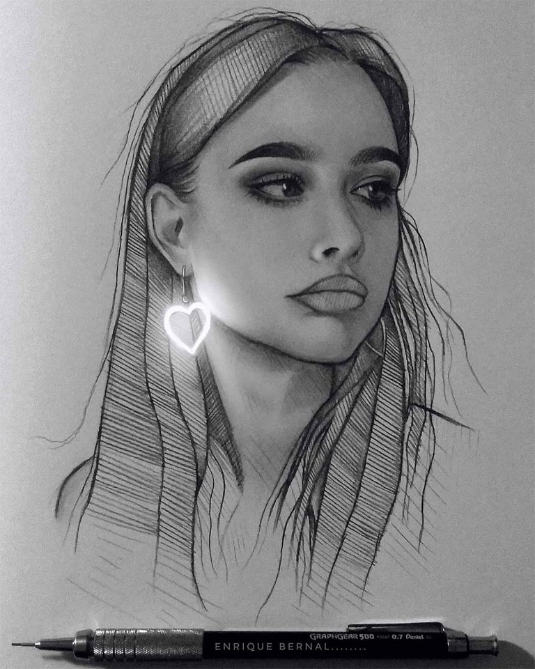 Lit: Fluorescent Pencil Drawings by Enrique Bernal | Daily design ...