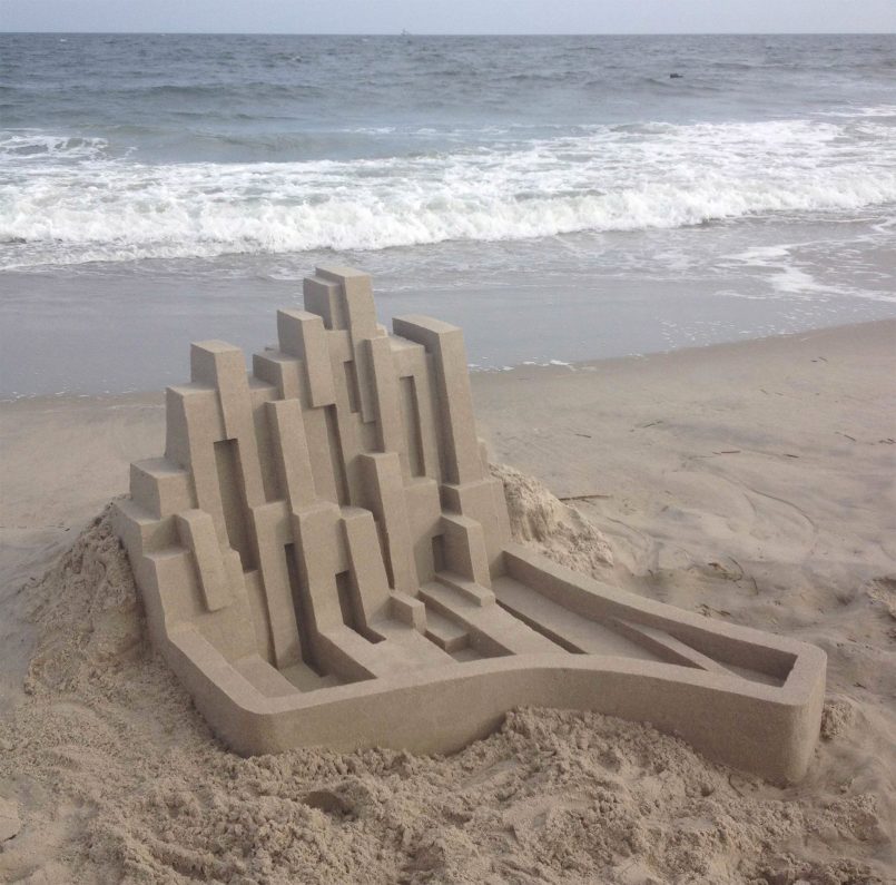 Geometric Sand Sculptures by by Calvin Seibert | Daily design ...