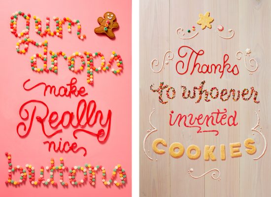 Amazing Food Lettering by Danielle Evans | Daily design inspiration for ...