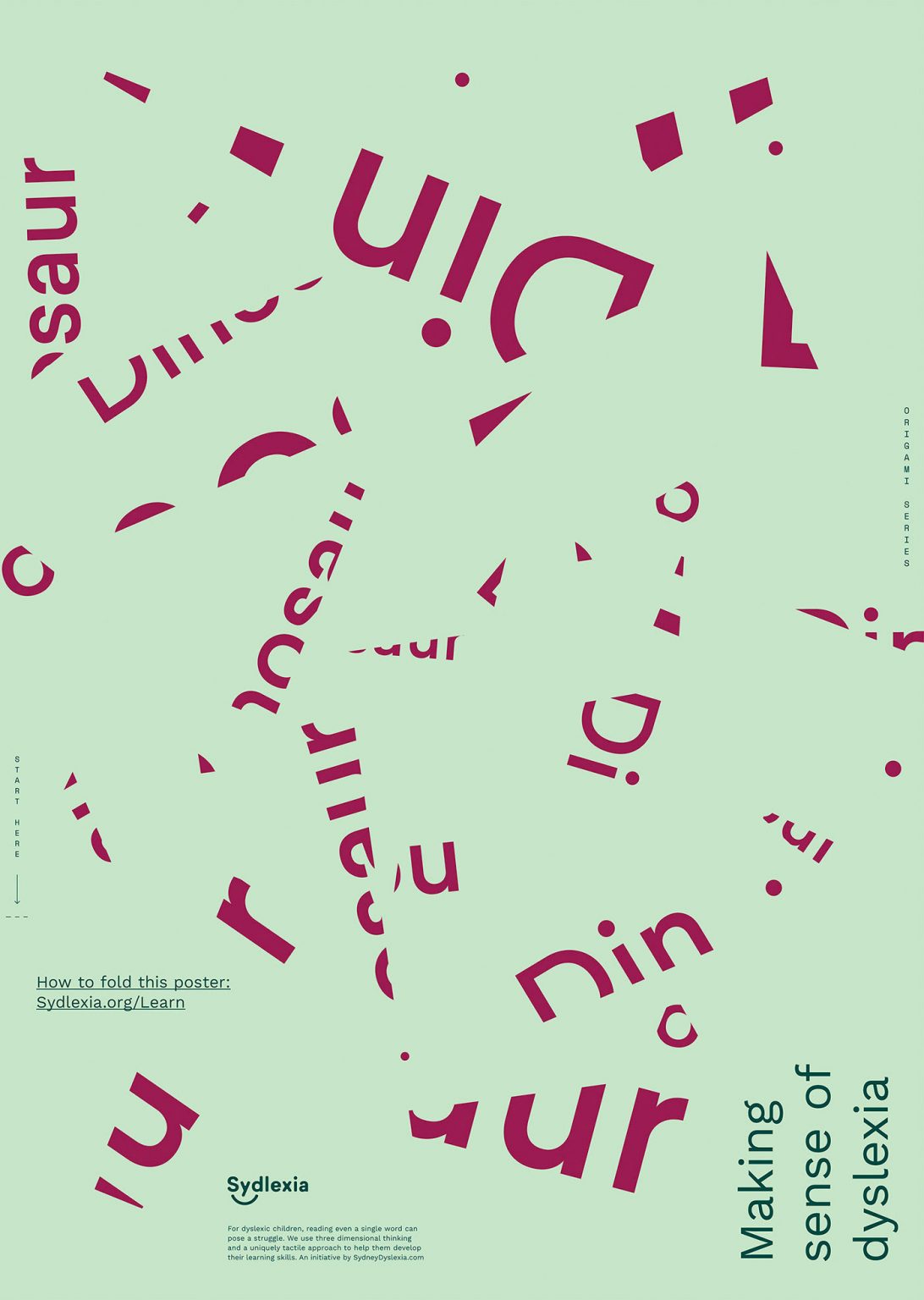 Making Sense of Dyslexia: Origami Poster Series | Daily design ...