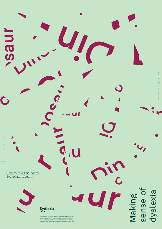 Making Sense of Dyslexia: Origami Poster Series | Daily design ...