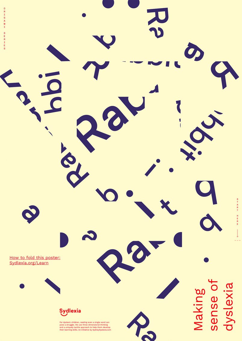 Making Sense of Dyslexia: Origami Poster Series | Daily design ...