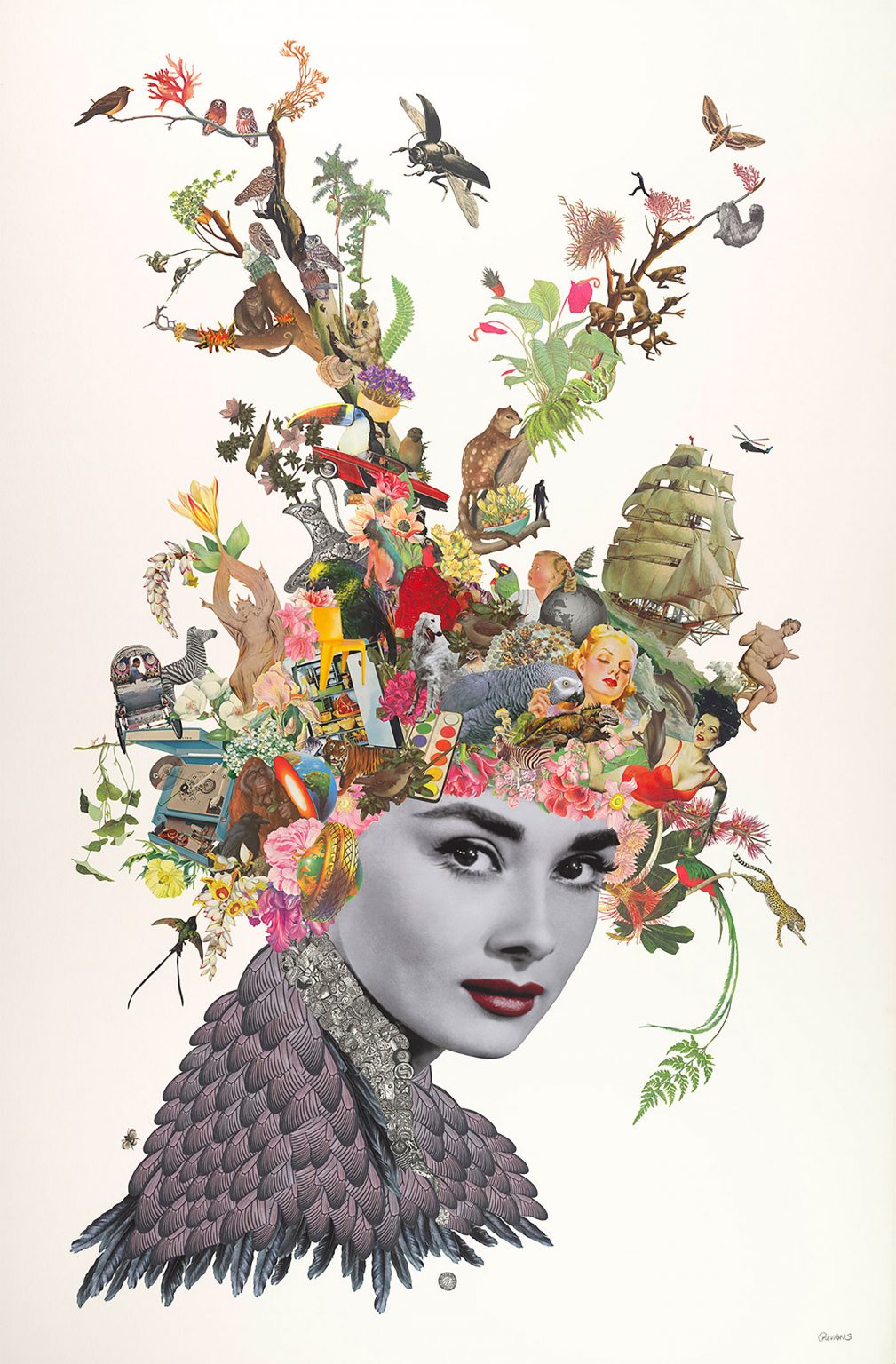Pin-ups: Collage Artworks by Maria Rivans | Daily design inspiration ...