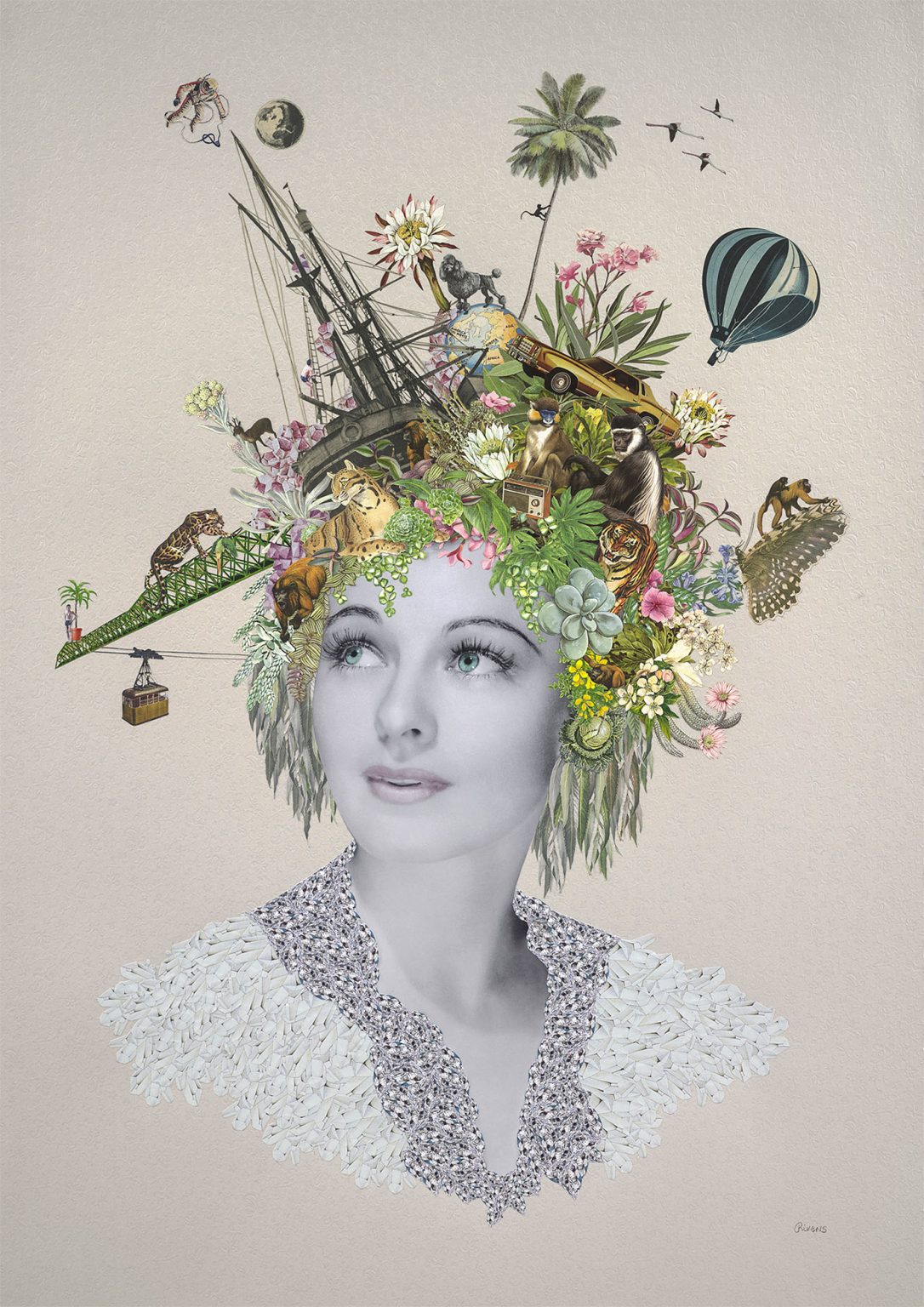 Pin-ups: Collage Artworks by Maria Rivans | Daily design inspiration ...