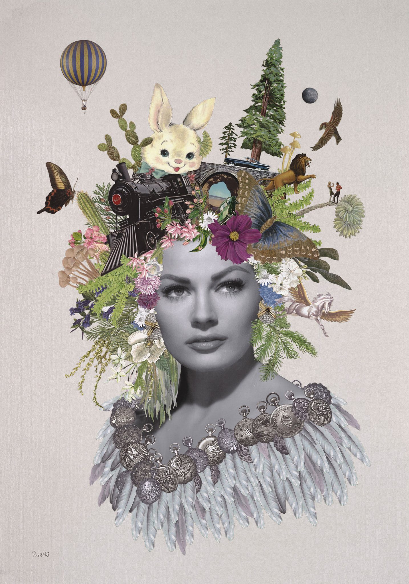 Pin-ups: Collage Artworks by Maria Rivans | Daily design inspiration ...