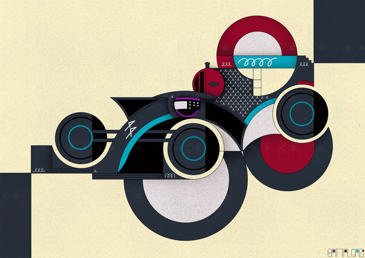 Car Studies: Geometric Artworks by John Battalgazi | Daily design ...