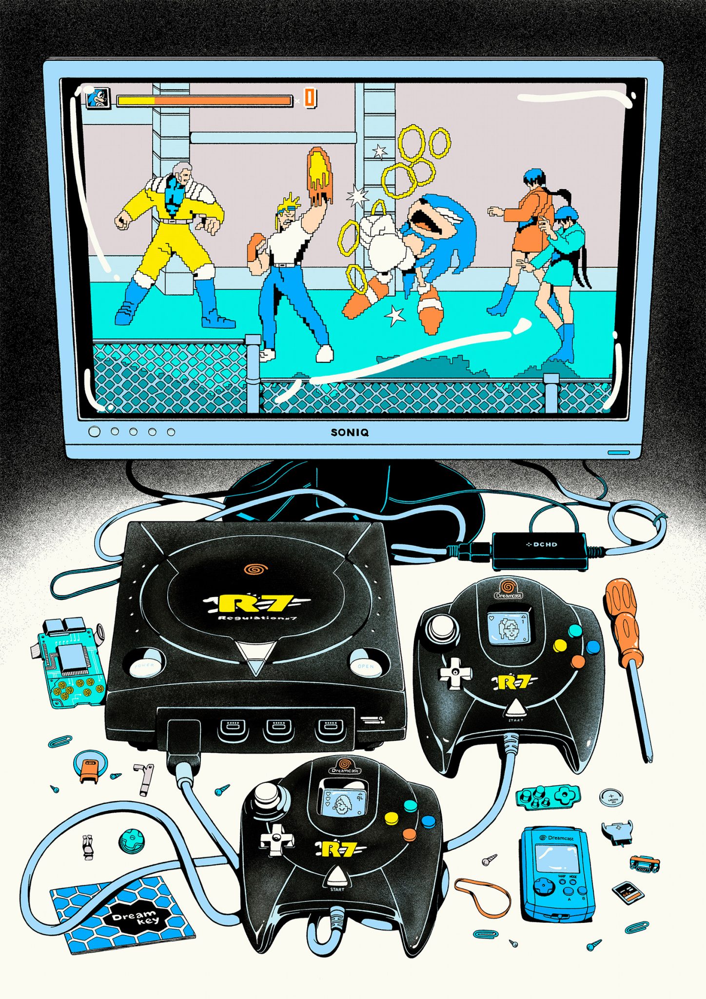 Sega Consoles Illustrated by Stephen Maurice Graham | Daily design ...