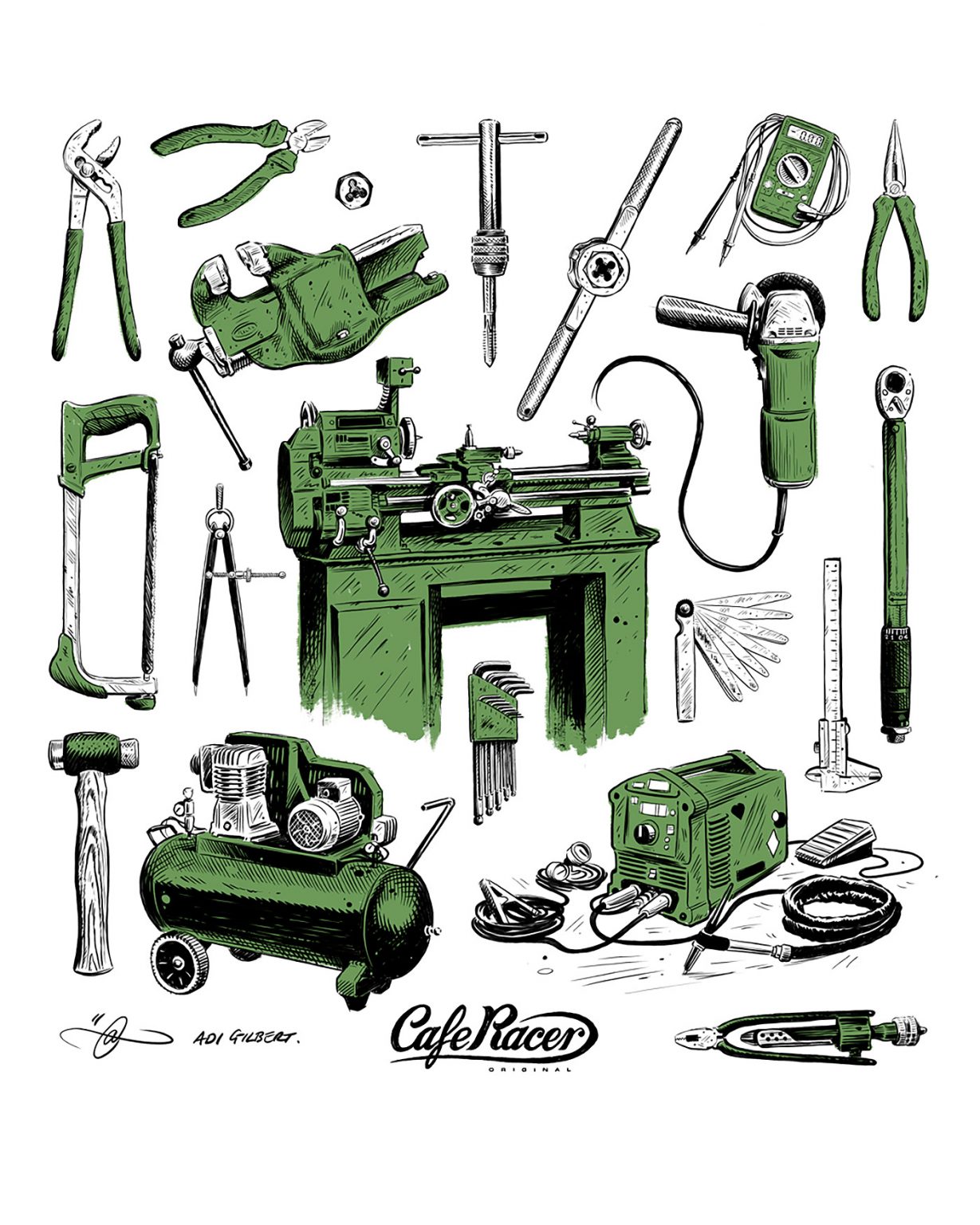 Old School Racing Posters & Illustrations by Adi Gilbert | Daily design ...