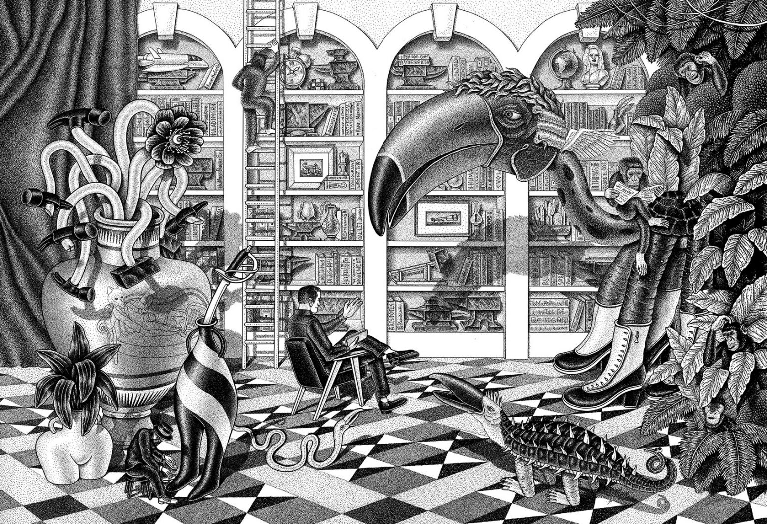 Surreal Pointillist Drawings by Dima Kashtalyan | Daily design ...