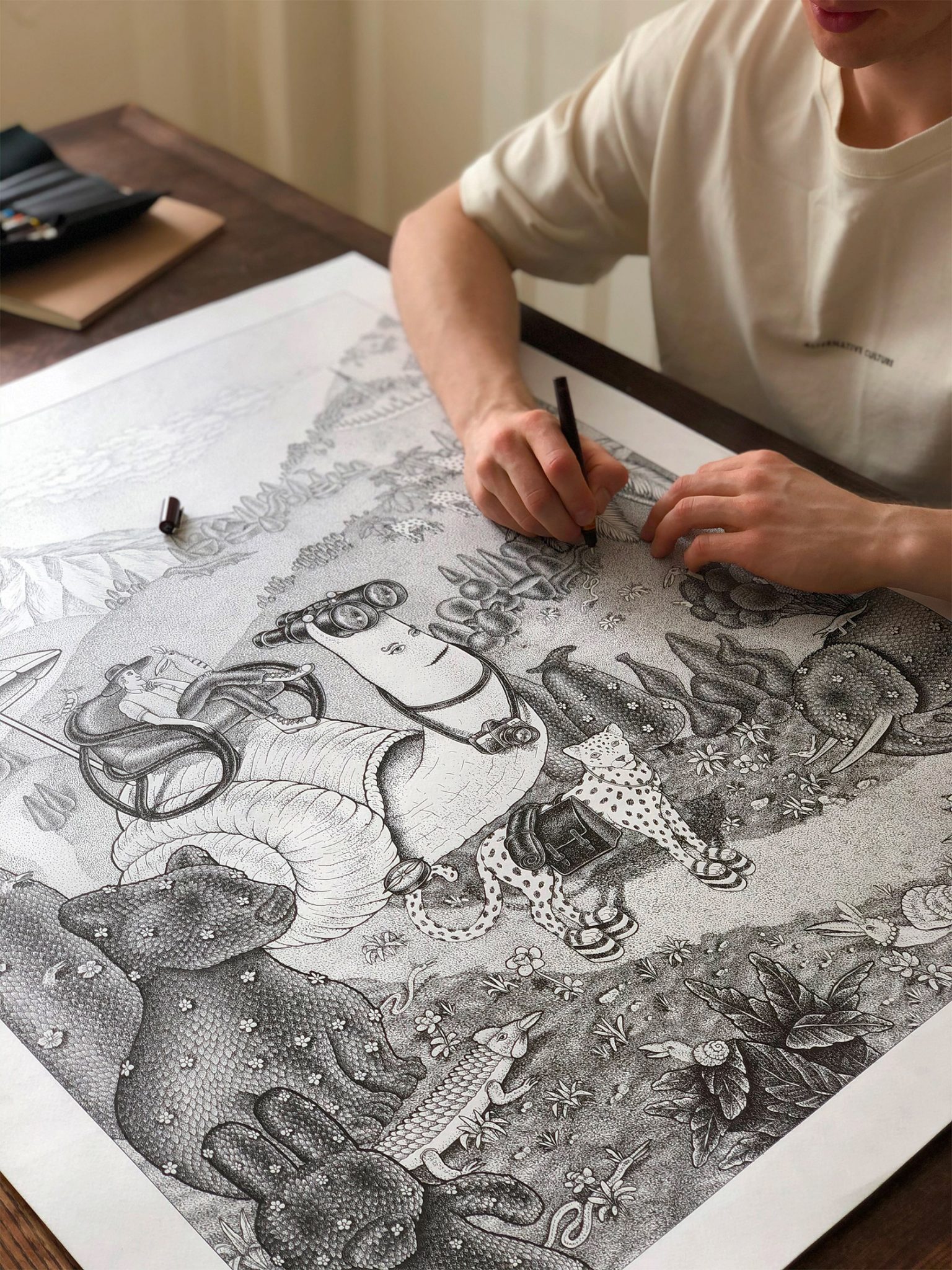 Surreal Pointillist Drawings by Dima Kashtalyan | Daily design ...