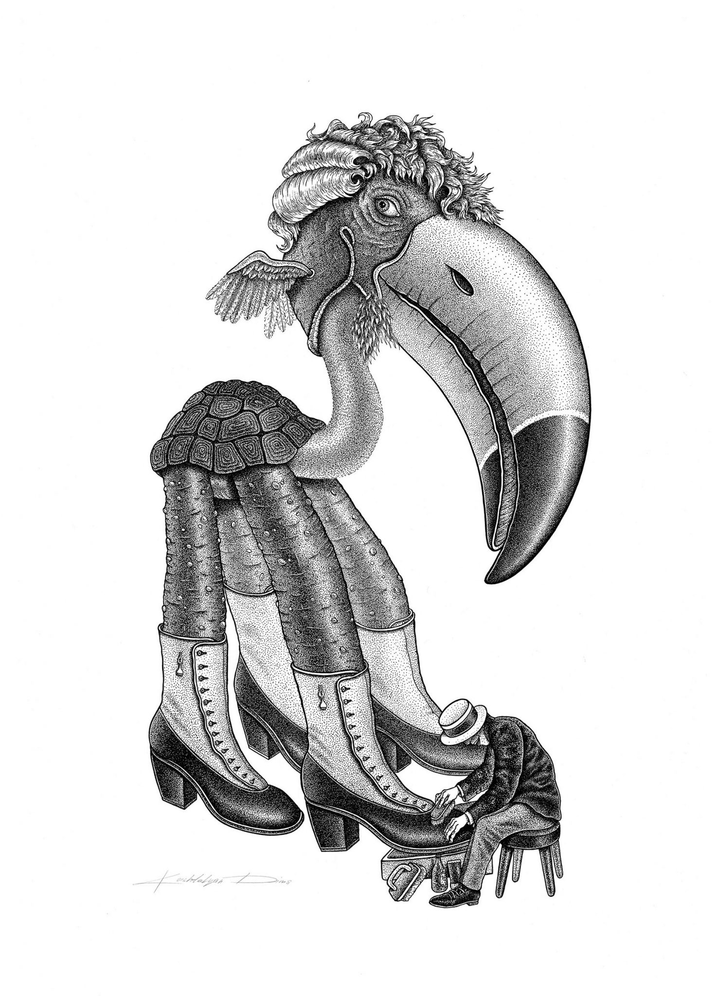 Surreal Pointillist Drawings by Dima Kashtalyan | Daily design ...