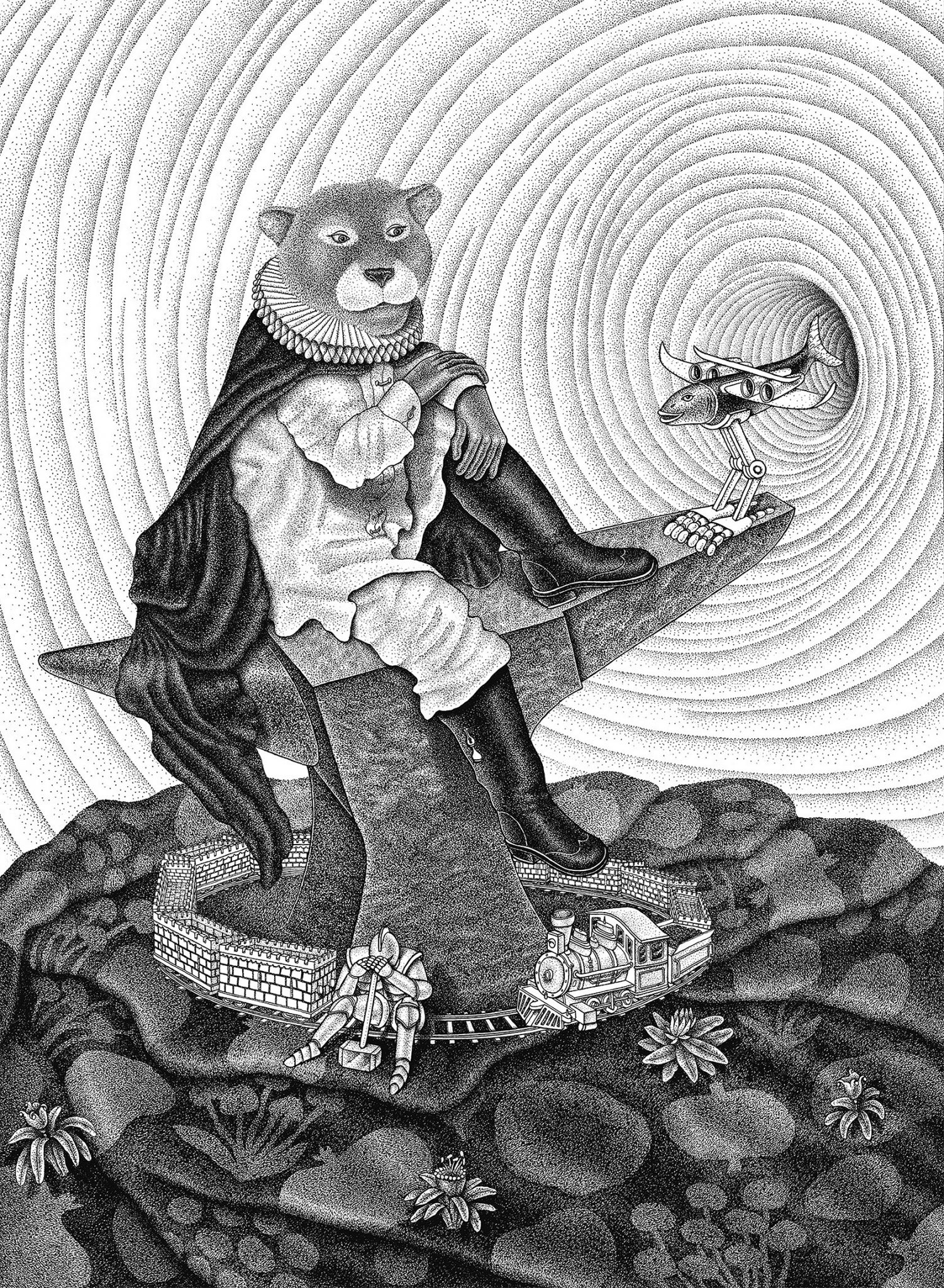 Surreal Pointillist Drawings by Dima Kashtalyan | Daily design ...