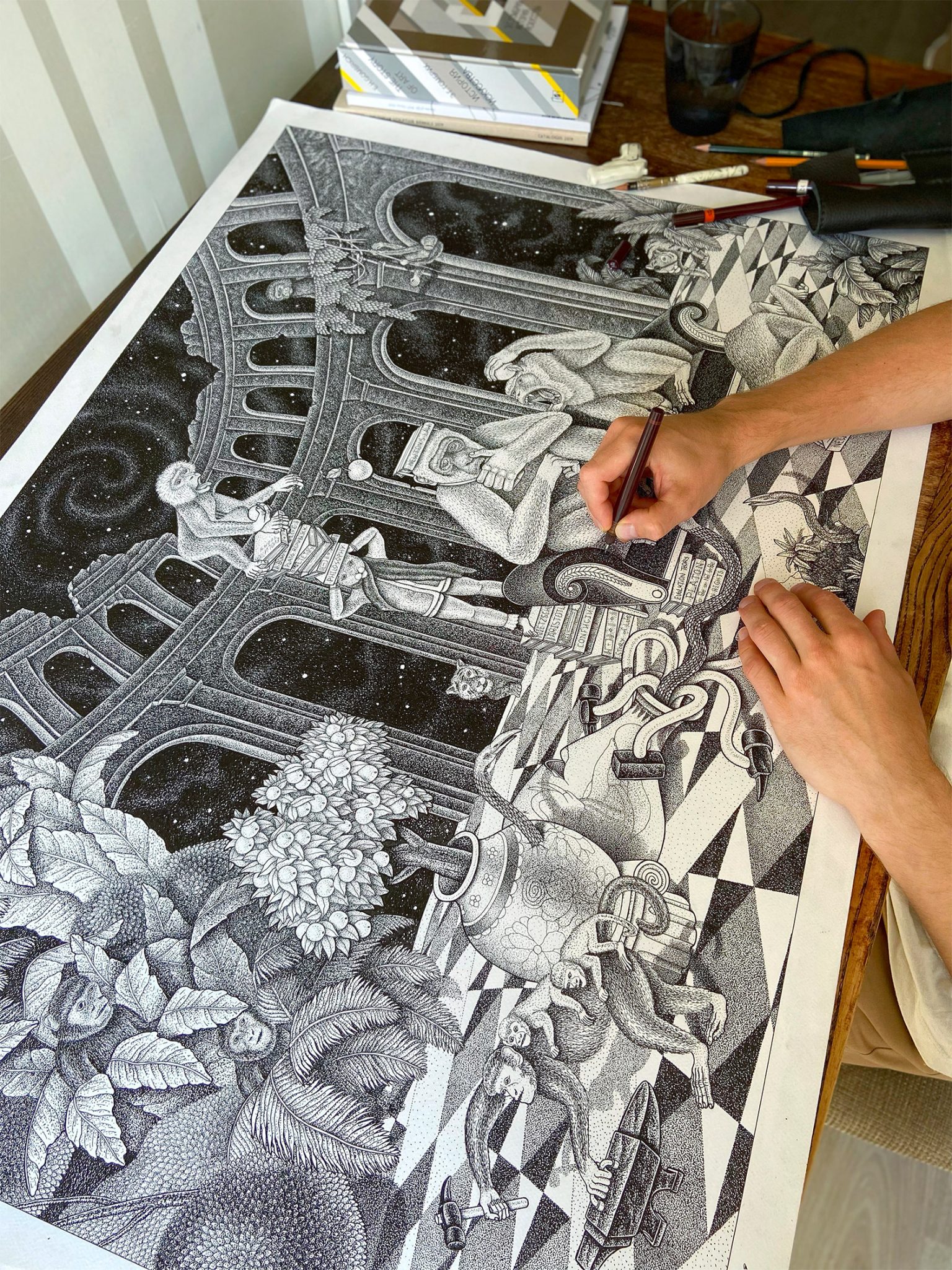 Surreal Pointillist Drawings by Dima Kashtalyan | Daily design ...