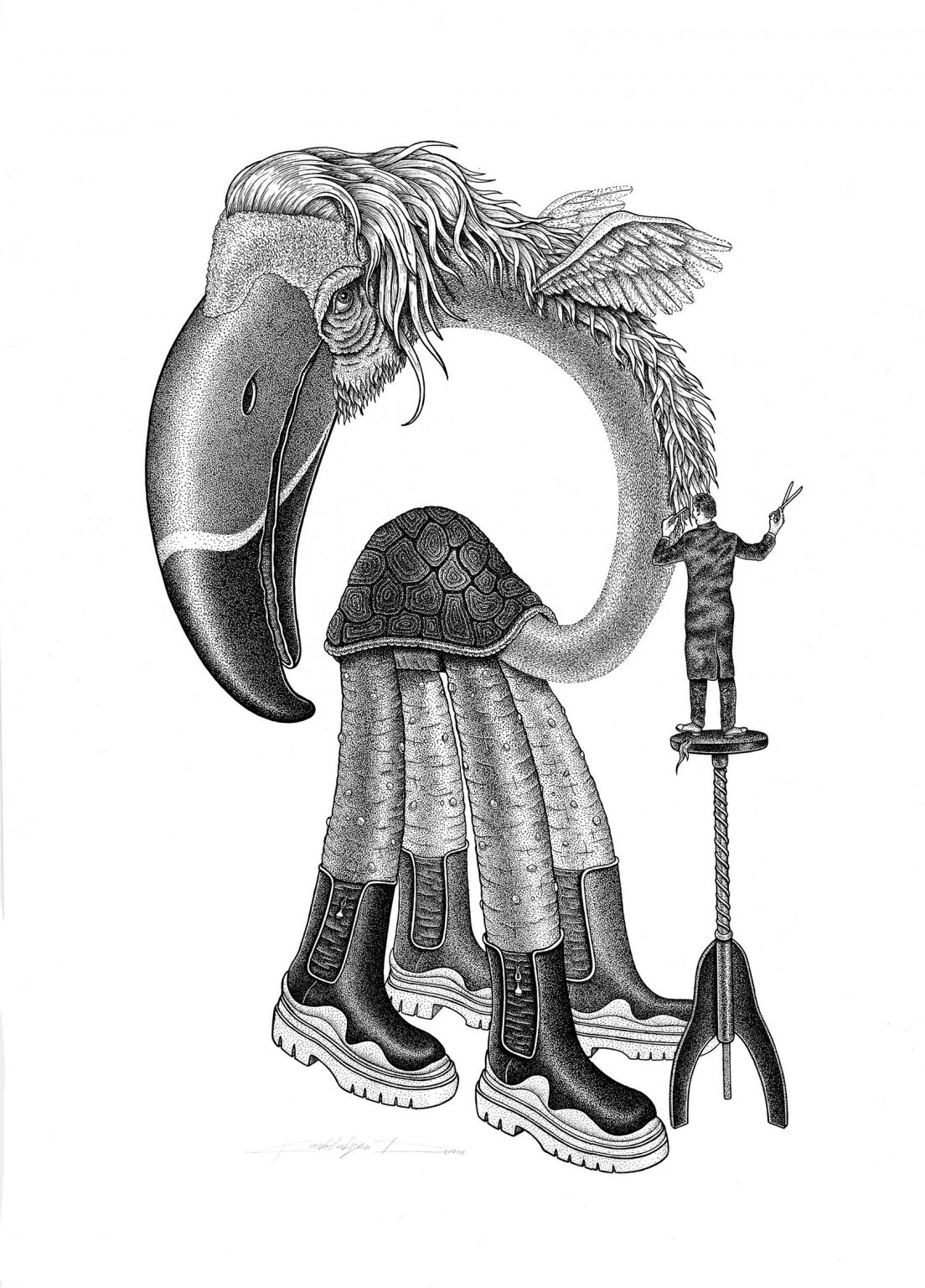 Surreal Pointillist Drawings by Dima Kashtalyan | Daily design ...