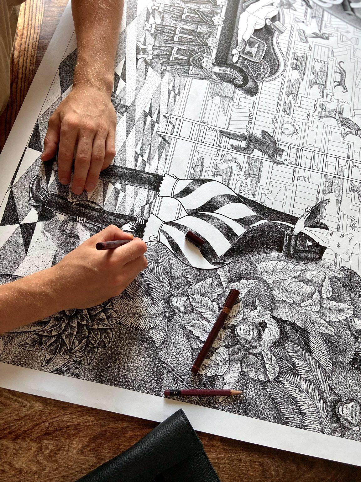 Surreal Pointillist Drawings by Dima Kashtalyan | Daily design ...